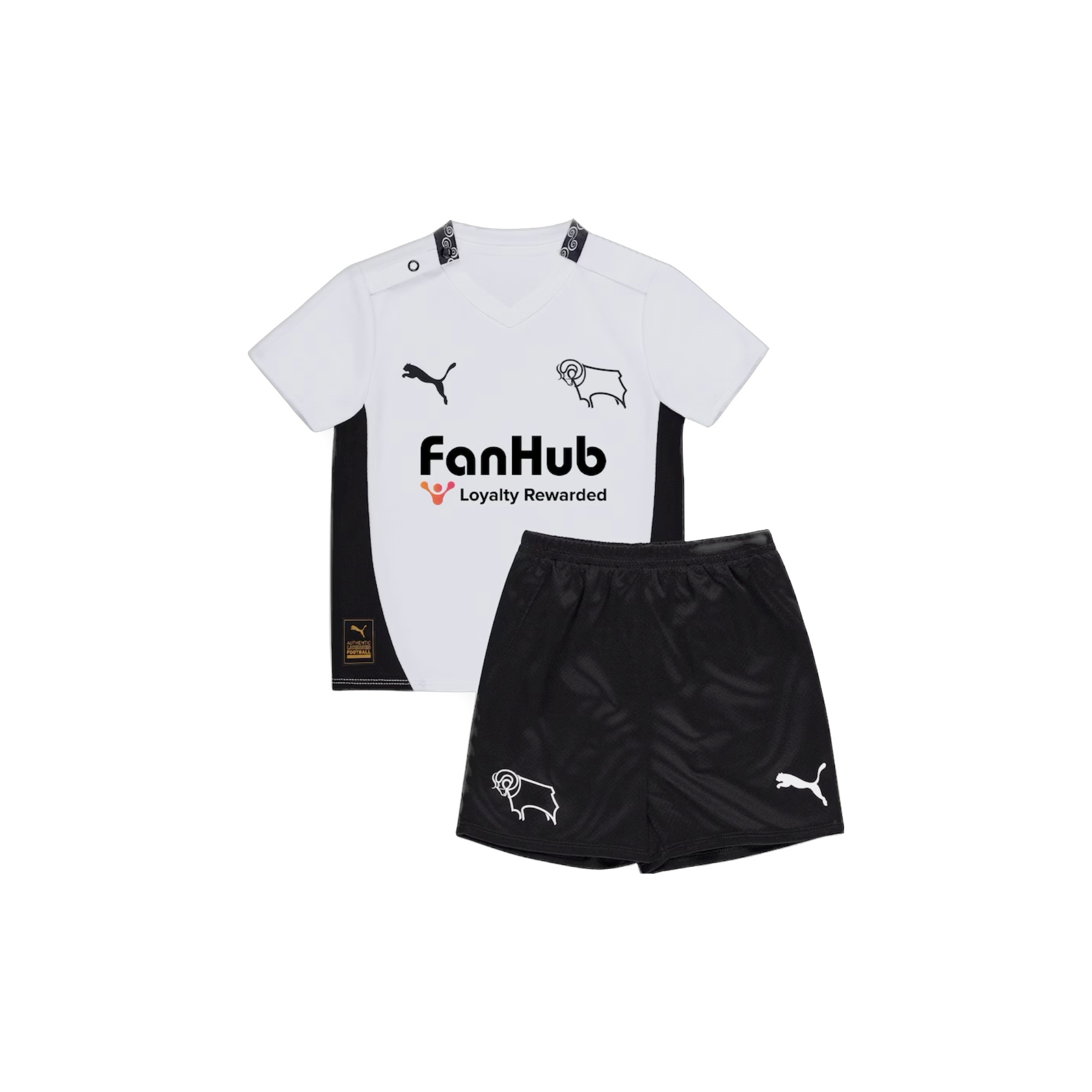 Derby County Home Kids Football Kit 2024-25 - SOCCERLORDS