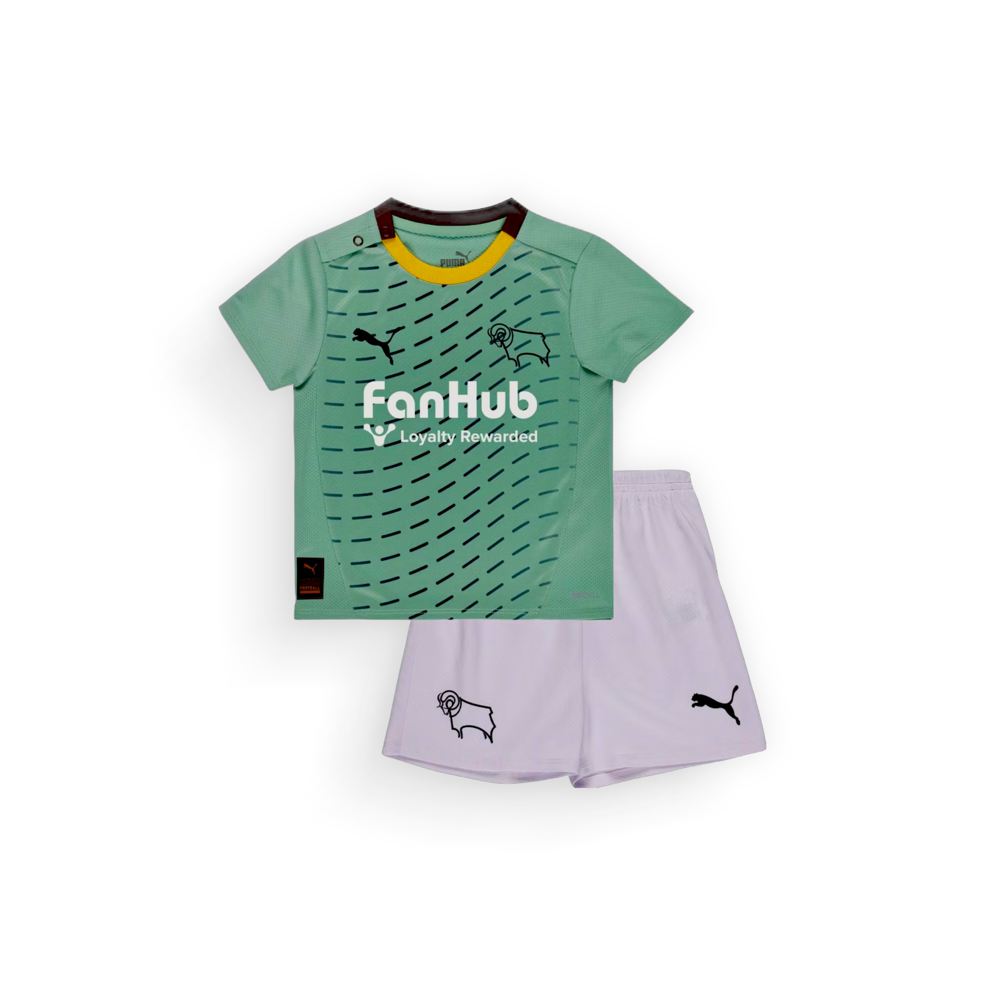 Derby County Away Kids Football Kit 2024-25 - SOCCERLORDS